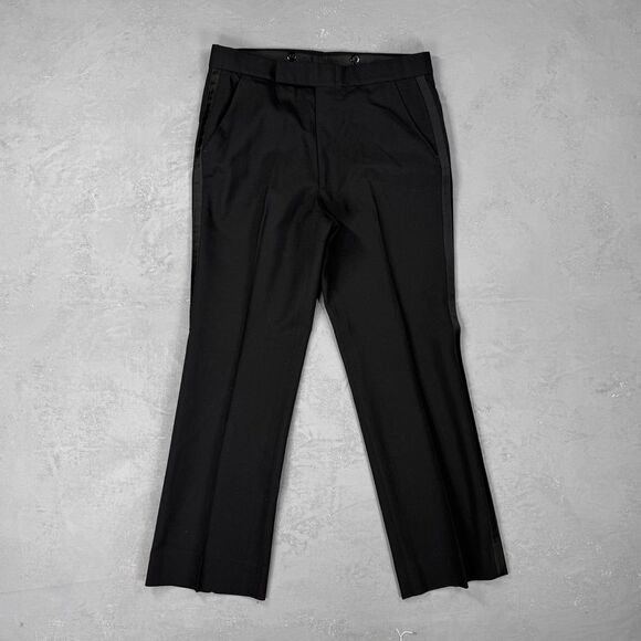 Vintage | Pants | Vintage Black Tuxedo Pants W Satin Stripe Fit 34 X 3 ...